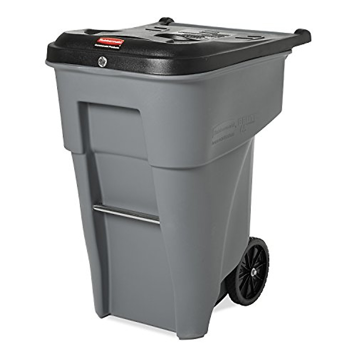 Rubbermaid Commercial Products BRUTE Confidential Document Rollout Waste/Utility Container, 65-gallon, Gray (FG9W1088GRAY)