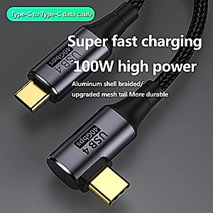 YANGTAO 100W Charging 40 Gbps USB 4 C to USB C Cable, for Type C Laptop, Hub, Docking 3.3 ft Supports 8K HD Display 40 Gbps Data Transfer