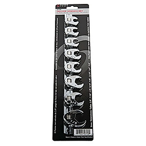 Sunex 9708 3/8-Inch Drive Fractional Crowfoot Flare Nut Wrench Set, 3/8-Inch - 7/8-Inch, Fully Polished, 8-Piece