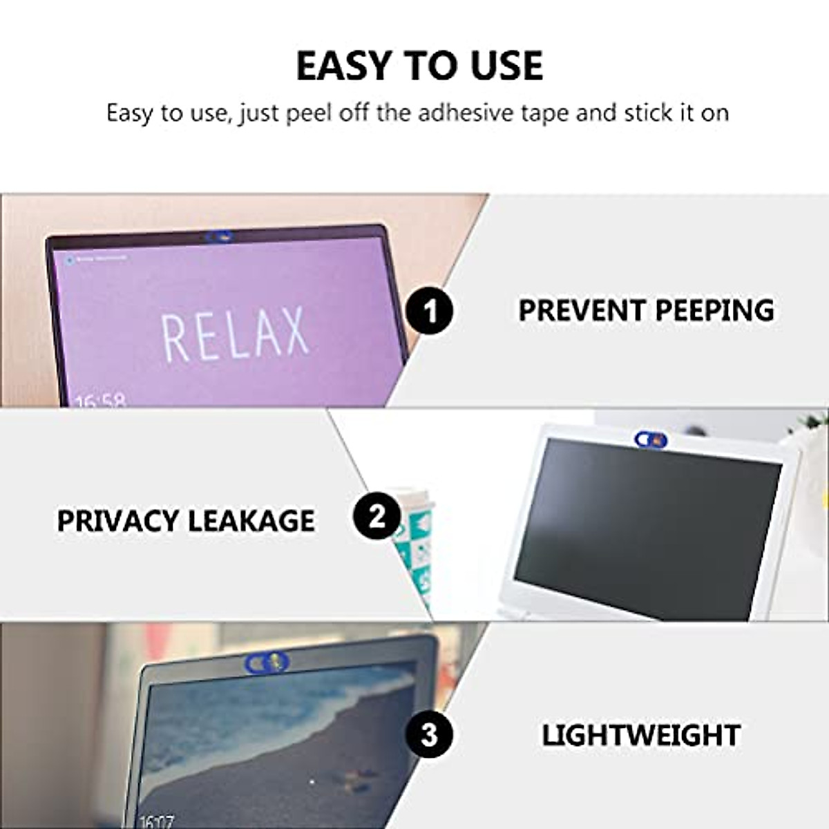 SOLUSTRE 6Pcs Lens Cover Eye Webcam Cover Slider Webcam Cover Blocker Camera Cover for Laptop Tablet Computer Camera Cover Webcam Privacy Lap Desk Webcam Slide Cover Cell abs