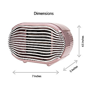 XThermal Portable Office Heater - Ceramic Heater for Desk Use 800w Power Output - Warm Hands, Legs - Useful for Bedroom and Kitchen Also (Pink)