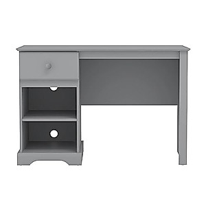 Agnus.W Wood Kids Desk with 1 Drawer and 2 Shelf Storage, Gray