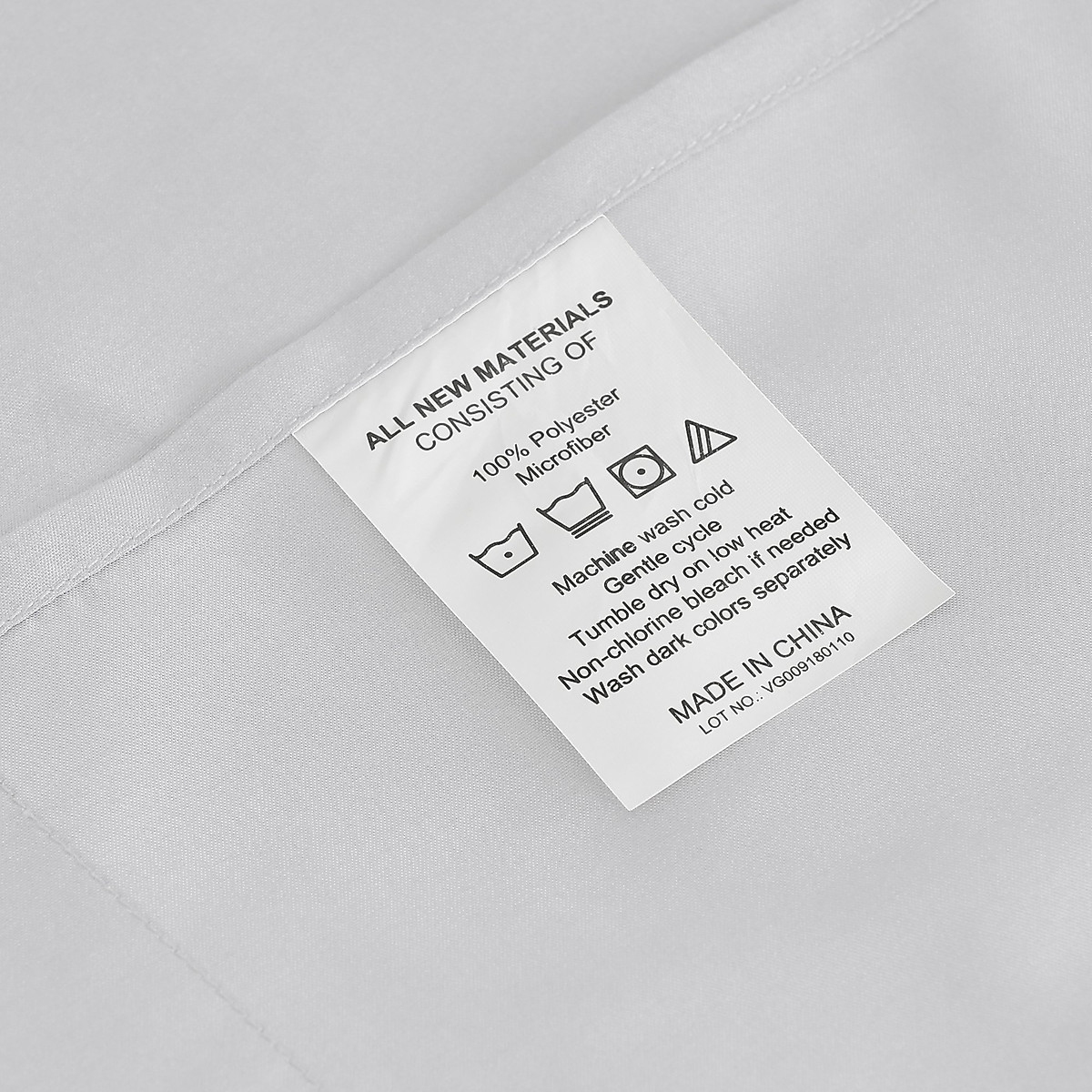 Furinno Angeland Vienne 3-Piece Microfiber Bed Sheet and Pillowcase Set, Twin, White