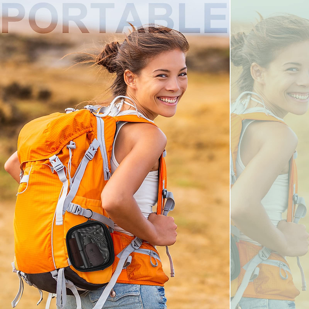 Weewooday 4 Pcs Mesh Makeup Bag Mesh Cosmetic Bag Travel Toiletry Pouch with Zipper Mini Makeup Cosmetic Purse for Daily Accessory (Pink,Small)(Small, Large, Medium,Black)