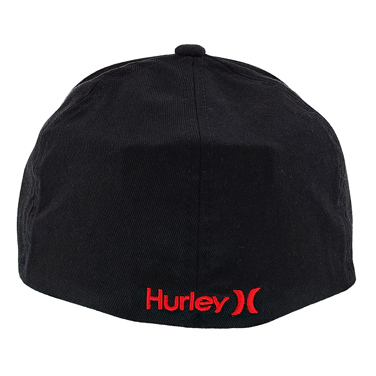 Hurley Men's One & Only Flexfit Hat, Black/Red Large/X-Large
