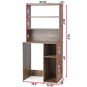 Yak About It® Mini Fridge Dorm Station with Top Shelf - Dark Wood