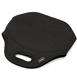 Black 4mm Neoprene Lunch Bags for Men Large Insulated Tote Bag With Zipper for Adults Women - FUNLAVIE