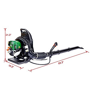 Backpack Gas Leaf Blower, Soplador de hojas,4-Stroke 37.7 cc Patio Engine Backpack Blower Powerful 580 CFM Commercial Blower for Backyard Lawn Garden (4-Stroke)