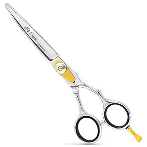 Equinox Razor Edge Series Professional Hair Scissors - 6.5” Premium Japanese Stainless Steel Hair Cutting Scissors, Hair Shears for Hair Cutting, Barber Accessories & Hair Salon Supplies - Silver