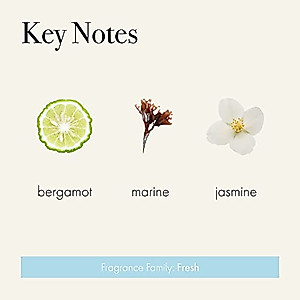 LAFCO New York Classic Candle, Marine - 6.5 oz - 50-Hour Burn Time - Reusable, Hand Blown Glass Vessel - Made in The USA