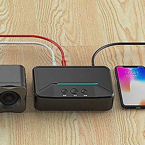 Jopwkuin Bluetooth 5.0 Receiver, NFC Near Field Pairing Perfect Sound Quality BT Receiver Long Range for AV Audio for Playing Music