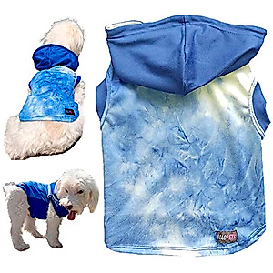 SILOPETS Puppy Clothes for Small Dogs Boy Hooded - Soft and Stretchy Small Puppy Clothes to Daily Walks - Sleeveless Puppy Clothes Boy (Sky S) Green