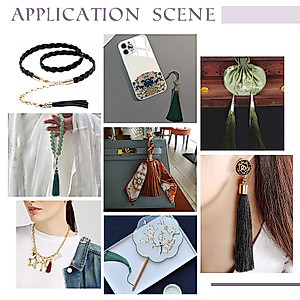 PH PandaHall 3.3"~3.5" Long Faux Leather Tassel, 30pcs Keychain Tassels 30 Colors Faux Suede Tassel Pendants Keychain Tassels with Loop for Keychain Cellphone Straps DIY Earring Jewelry Making