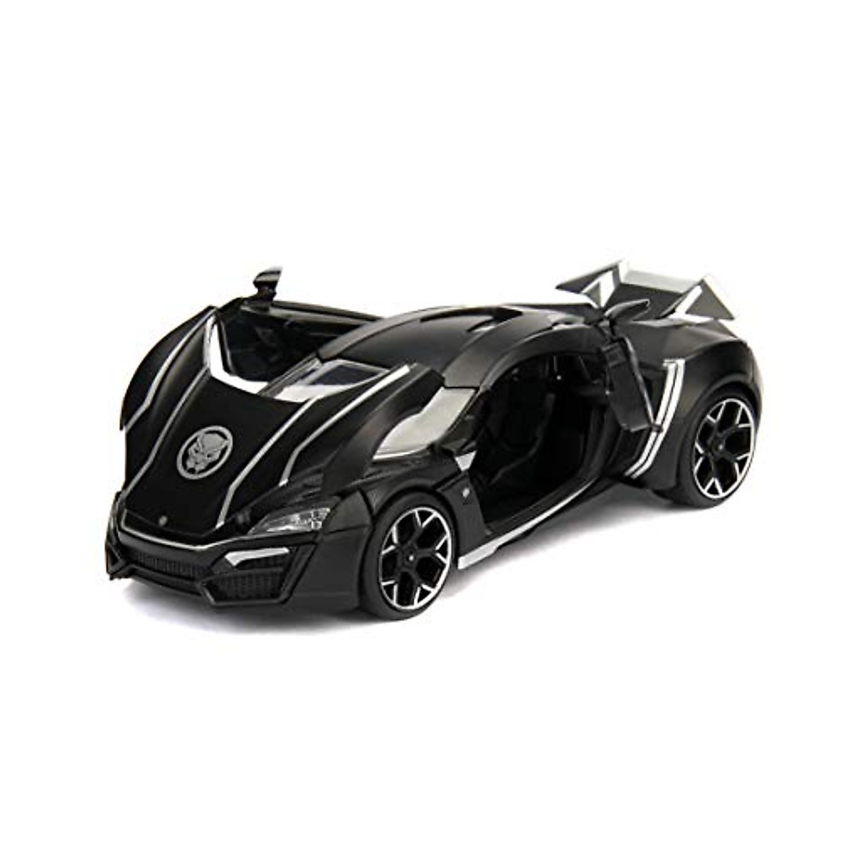 Jada Toys Marvel Black Panther & Lykan Hypersport Die-cast Car, 1:24 ScaleVehicle & 2.75 Collectible Figurine