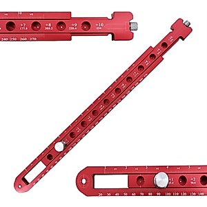 Woodworking Aluminum Alloy Circular Drawing Tool,Fixed-Point Marking Gauge Woodworking Compass Scribe,Metric/British,Adjustable Carpenter Arc Drawing Ruler