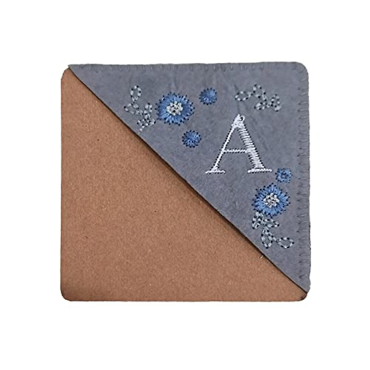 Personalized Hand Embroidered Corner Bookmark, 26 Letters Cute Flower Embroidered Corner Bookmark Embroidery Book Marker Clip for Book Lovers Bookmarks for Reading Lovers Meaningful Gift