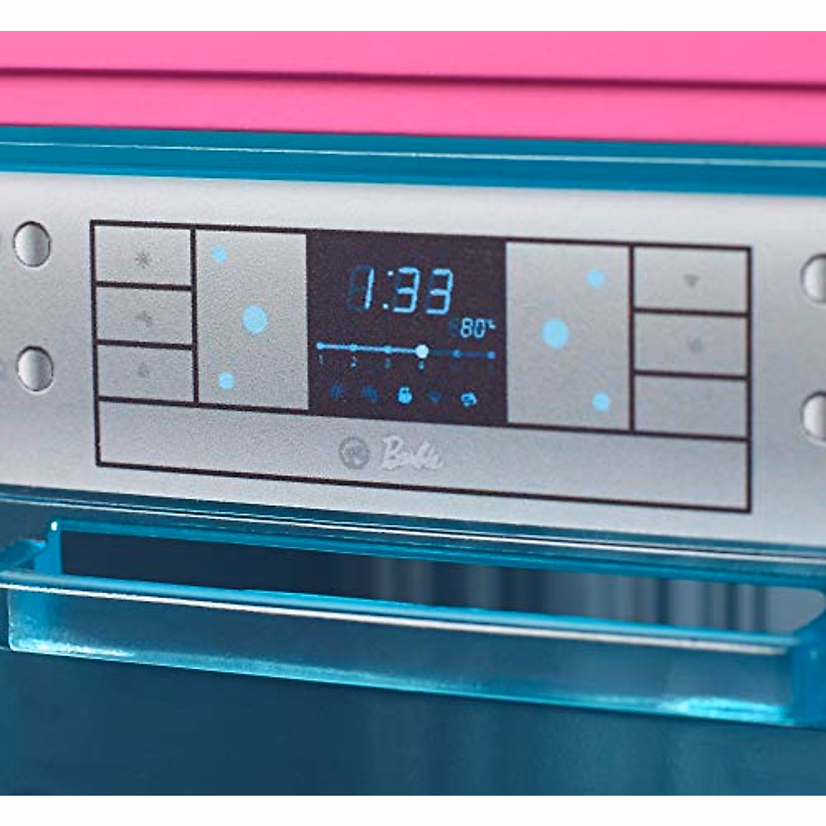 Barbie Indoor Furniture Playset, Kitchen Dishwasher with Working Door and Pull-Out Tray, Plus Dishes and Washing Accessories