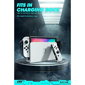 SUPCASE for Nintendo Switch OLED Case 2021 (Unicorn Beetle Pro), [Military-Grade Protection] [Switch Console Compatible] Dockable Protective Cover Accessories for Nintendo Switch OLED, FrostBlack