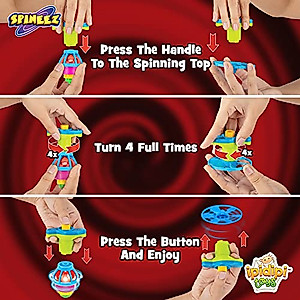 IPIDIPI TOYS Light Up Spinning Tops and Flying Saucer Disc - UFO Light Up Spinner Toy - Kids Party Favors, Goodie Bags Stuffers, School Prize Box Toys, Goodie Bag Fillers (Red, Set of 12, 36 PCs)