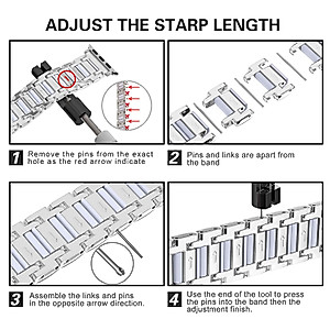 Moolia Metal Band Compatible with Apple Watch Band 38mm 40mm 41mm Women Rhinestones Resin Wristband Bling Diamond Bracelet Replacement for iWatch Series 9 8 7 6 5 4 3 2 1 SE Ultra, Rose Gold + Pink