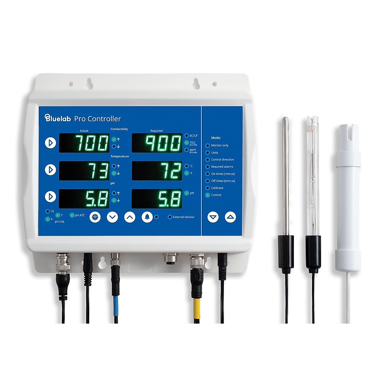 Bluelab Pro Controller Wi-Fi Fully Automated 24/7 Digital Monitor for Hydroponics Multi-Nutrient & pH Dosing with EC Temperature Probe and Edenic Remote Monitoring Essential for Agriculture