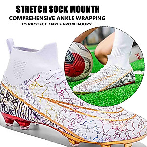 MEBAMY Big Boys' Soccer Shoes Outdoor Sports Soccer Training Men's Soccer Shoes