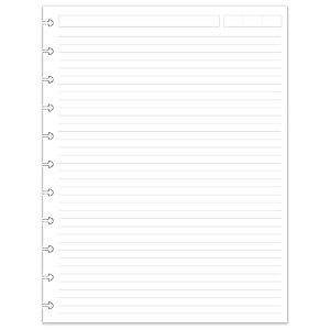 Letter Size Refills Paper, A4 Loose Leaf Paper for TUL Custom Note-Taking System Discbound Notebook Planner Inserts, 100 Sheets/200 Pages, White, 8.5 X 11 Inch