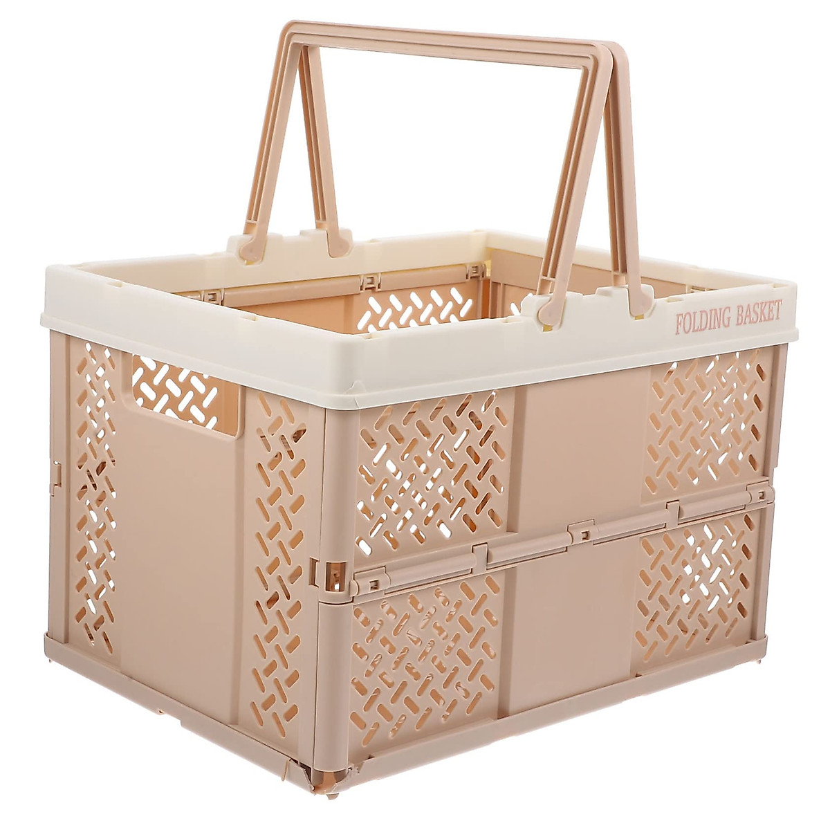 Yardwe 2pcs Picnic Basket Fruit Containers with Lids Toy Storage Bins Plastic Storage Bins with Lids Washing Tub Desk Organizer Basket Grocery Shopping Baskets Household Storage Bin Eggs