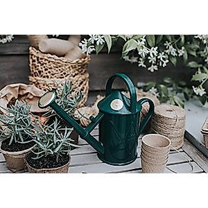 Haws Bosmere Heritage Plastic Watering Can, Mini Water Can for Indoor Plants, Succulents, Seedlings, and Flowers | Green, 1 Quart