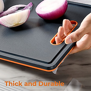 Linoroso Kitchen Tools Set - Cutting Boards for Kitchen with Defrosting Tray and 7 Pieces Nylon Elevate Kitchen Utensil Set with Exquisite Rotating Stand