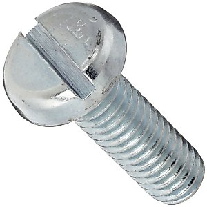 Small Parts Steel Steel Pan Head Machine Screw, Zinc Plated, Meets ASME B18.6.3, Slotted Drive, #12-24 Thread Size, 5/8" Length, Fully Threaded, Imported (Pack of 50)