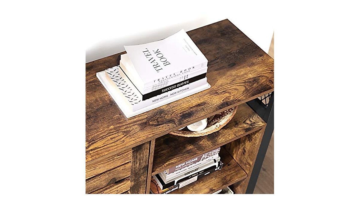 VASAGLE Lowell Storage Cabinet - Rustic Industrial Sideboard