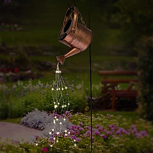 RNSUNH Waterfall Vine String Lights Shower Garden Art Light Decoration Solar Powered Watering Can Lights LED Fairy String Lights for Outdoor Garden Party Home Yard Decor