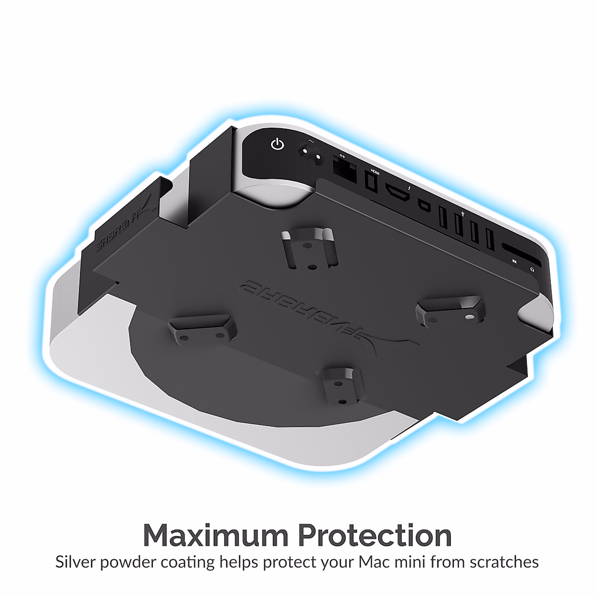 SABRENT Mac Mini VESA Mount/Wall Mount/Under Desk Mount [Black] (BK-MABM)
