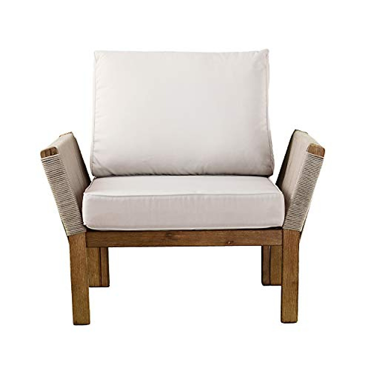 SEI Furniture AMZ8039801DO Brendina Outdoor Armchair, Natural, White