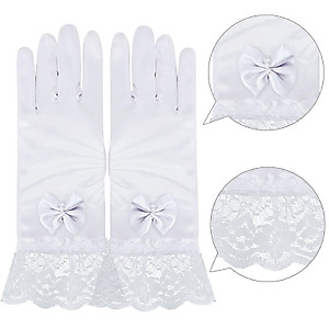 ICECUTE 4PCS Princess Crown Accessories Kit,Include Crown/Brooch/Earring/Gloves, Princess Dress Up Accessories for Kids Girls