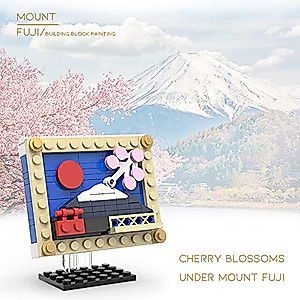 Mount Fuji Building Block Kits, Japan Famous Attraction Building Set, Creative Educational Building Brick Toys for Kids(89 Pieces)