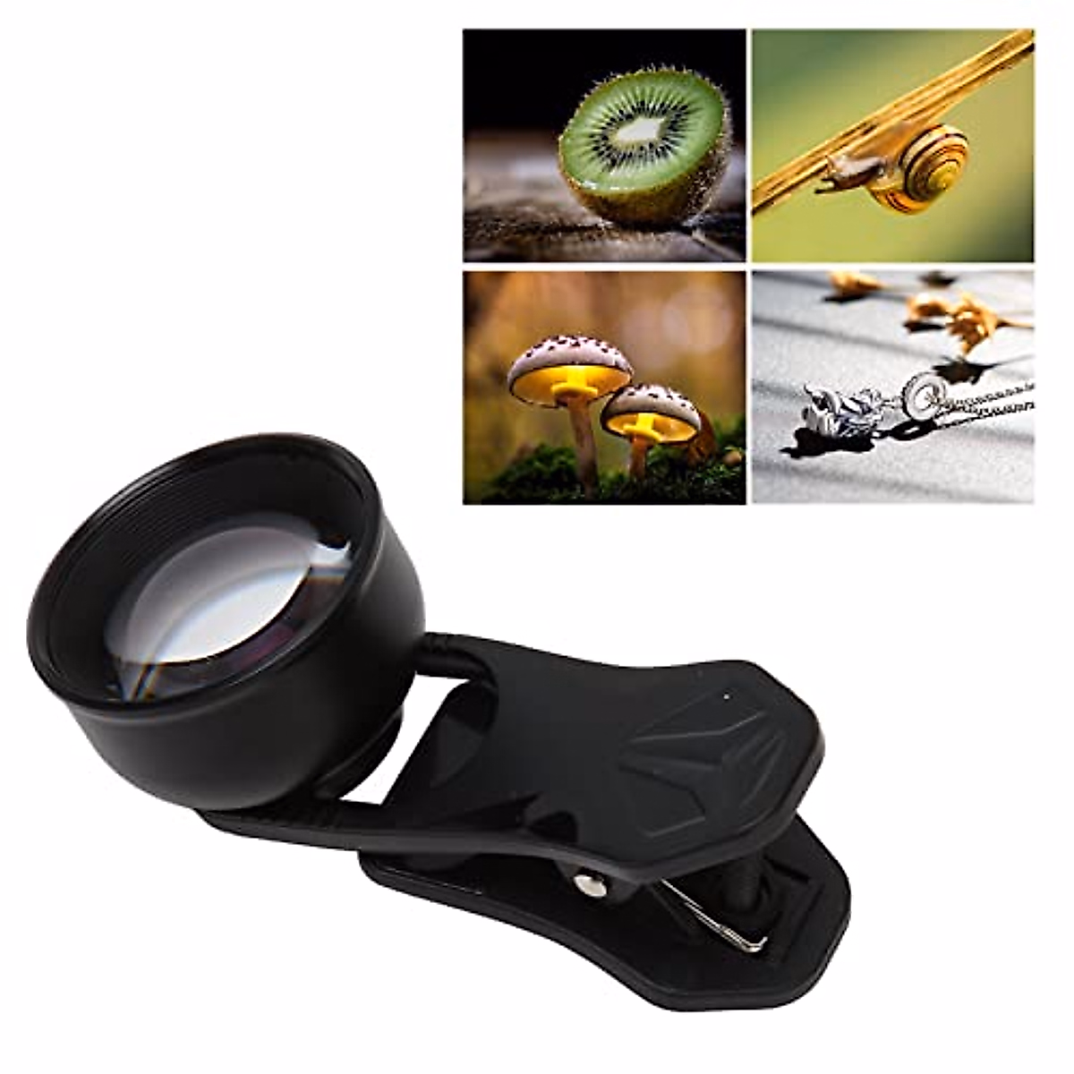 Phone Camera Lens, 2X HD Clip on Cell Phone Lens with Storage Bag and Wiping Cloth, Portable Smartphones Lens for Photography