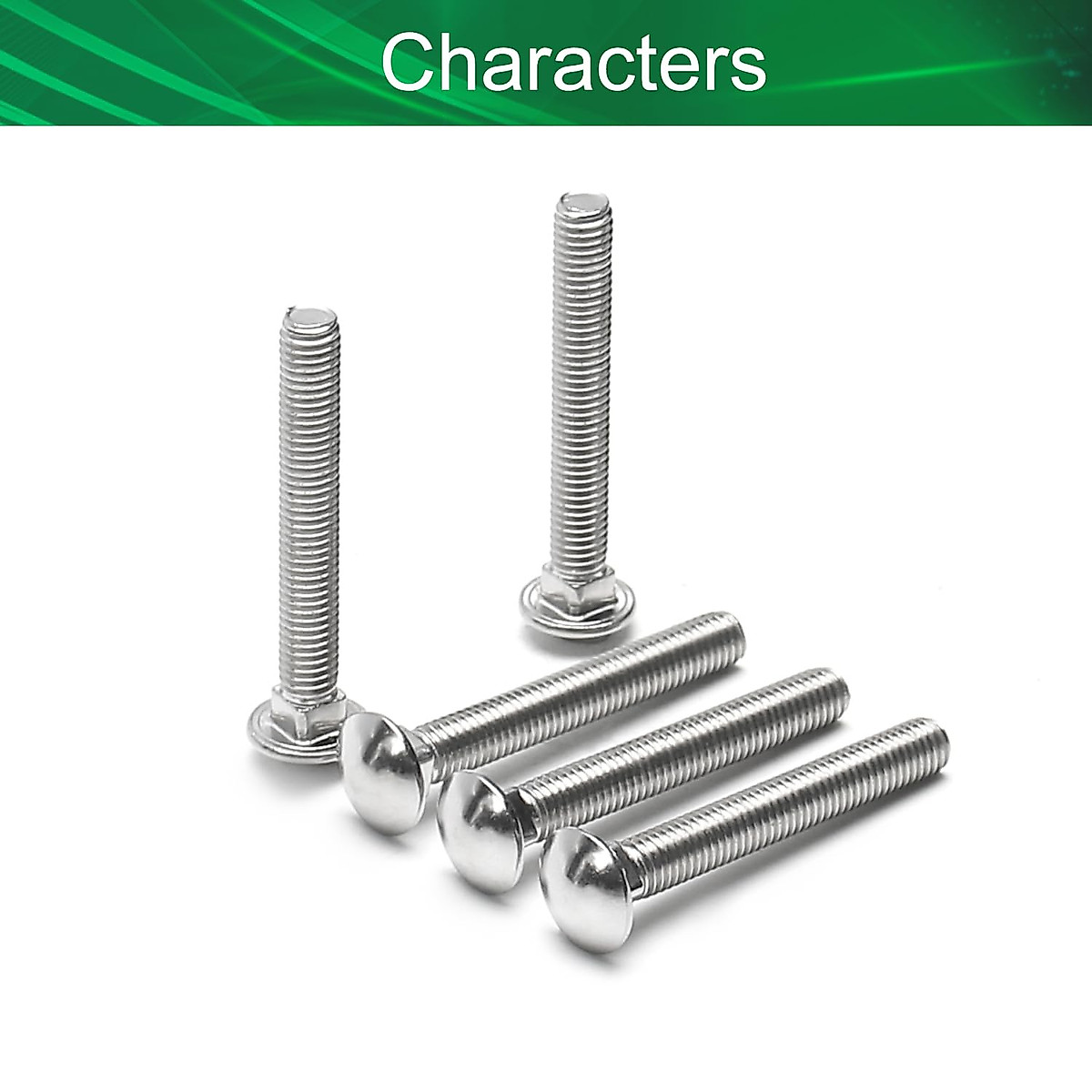 Yinpecly 8Pcs M8×60mm 1.25mm Pitch Length 304 Stainless Steel Round Domed Head Square Neck Carriage Bolts Silver Tone