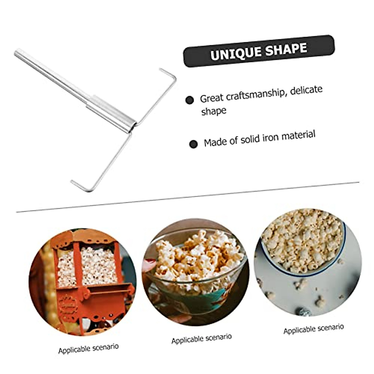 ULTECHNOVO 1 Set Popcorn Stirring Mixer Popcorn Popcorn Stirring Rods Replacement Iron Popcorn Stirring Rods