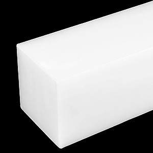 MUKCHAP Nylon Tapping Block, 2.4"x2.4"x7.9" Nylon Blocks Plastic Rectangular Solid Bar for Engineering, DIY Projects, Home Improvement, White