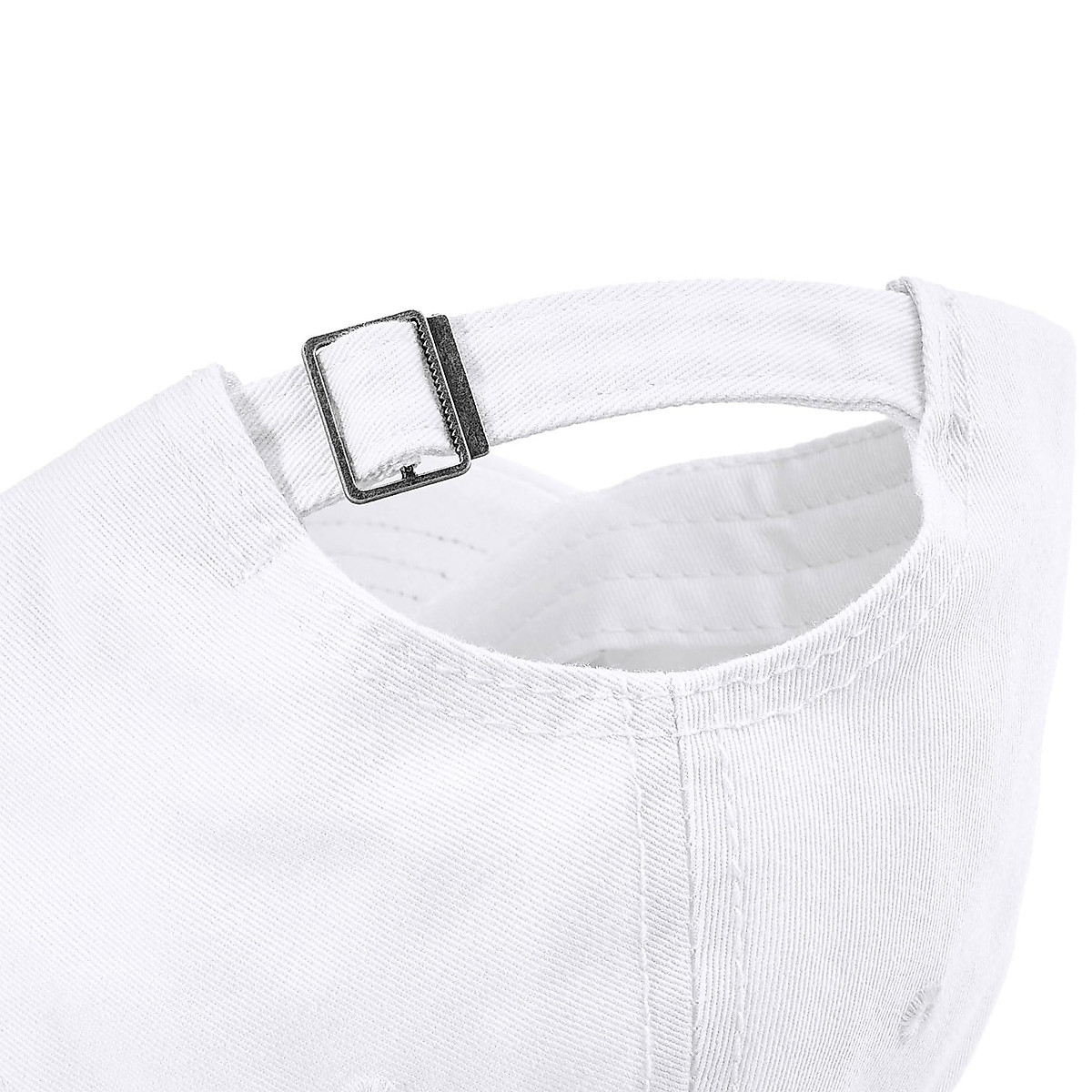 Unisex Vintage Washed Baseball-Cap Twill Adjustable Dad Hat Womens Cotton Low Profile Baseball Cap Unconstructed White Style One Size