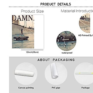 Ukeepo Kendrick Lamar Good Kid M.A.A.d City Album Limited Canvas Poster Room Aesthetics 12x18in Unframed