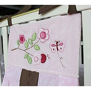 CribMATE Nursery Diaper Stacker for Baby Girl Pink Floral Ladybug Butterfly Diaper Stacker