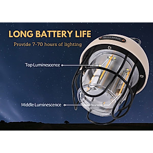 Crazy Power Camping Lantern Rechargeable LED Camping Light Premium Vintage Light 4500 mAh High Capacity Dimmable 3 Light Modes Waterproof for Camping Hiking Fishing Power Outages (CPG100 Apricot)