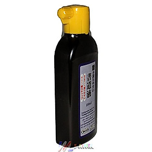 Daiso Sumi Calligraphy Liquid Ink in a 180ml Bottle (Japan Import)
