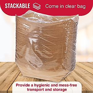 IDL Packaging 3 lb Kraft Paper Food Tray (Pack of 125) - Poly Coated for Extra Moisture Resistance - Recyclable - Serving Tray for Fries, Burgers, Appetizers and Side Dishes - Proudly Made in USA