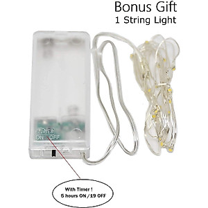 Just in Time for Winter {12 Pc Set} 10" Decorative Lanterns with Flameless LED Lighted Candle, 5 Hr Timer, Antique Look Indoor Outdoor Home, Garden, Weddings - Black. Includes Bonus String Lights!