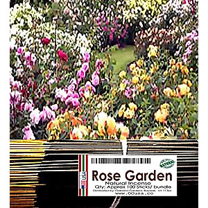 (R) Rose Garden, Oakland Gardens Premium Hand Dipped Incense Sticks, You Choose The Quantity (100)