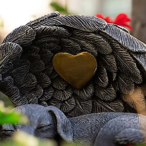 iHeartDogs Dog Urn Pet Memorial Gift - Garden Stone Urn for Dog Ashes - Pet Loss Gifts